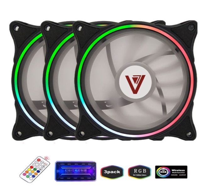 Bộ kit 3 Fan Led RGB + Hub VSP V206B - Bh 03 tháng