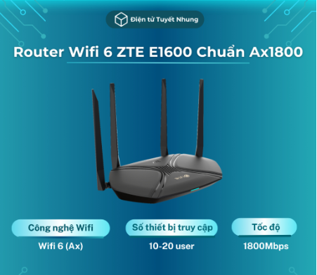 Bộ phát wifi Router wifi ZTE E1600 - Bh 01 tháng