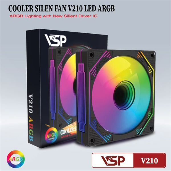Fan Case VSP V210 WHITE LED ARGB