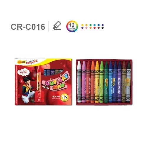 Bút sáp 12 màu Colokit CR-C016 (10/300) – HIỆU SÁCH MAI