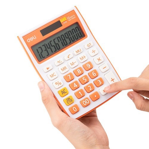 Máy tính 12 số Deli E1238 (1/20/80) – HIỆU SÁCH MAI