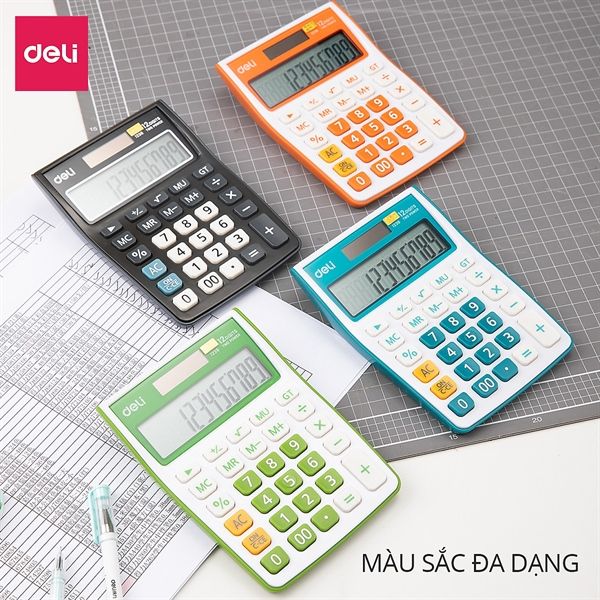 Máy tính 12 số Deli E1238 (1/20/80) – HIỆU SÁCH MAI