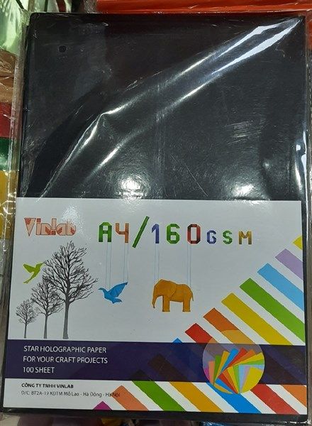 Bìa màu đặc biệt A4 Vin Lab 160gms (100 tờ/ram) – HIỆU SÁCH MAI