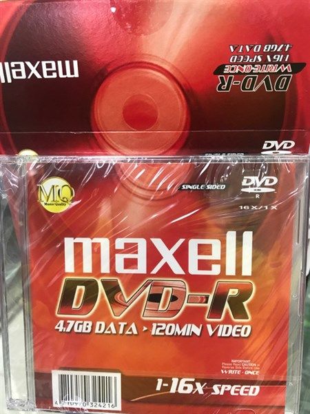 Đĩa DVD-R 4.7GB 120m 16x Maxell – HIỆU SÁCH MAI