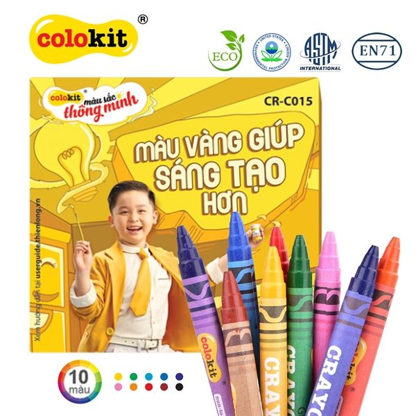 Bút sáp 10 màu Colokit CR-C015 (10/300) – HIỆU SÁCH MAI