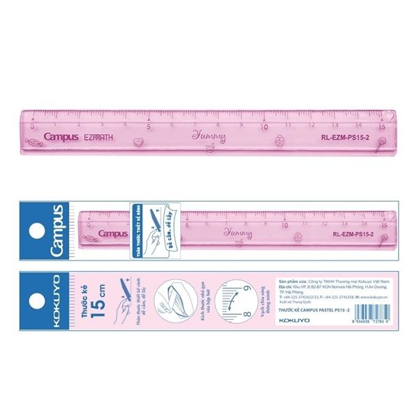 Thước kẻ 20cm EZMATH Campus RL-EZM-PS20-1 (25) – HIỆU SÁCH MAI