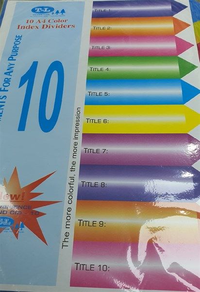 Chia File nhựa 10 số – HIỆU SÁCH MAI