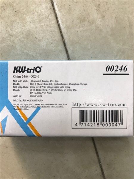 Đạn ghim 24/6 KW-triO 00246 (20/400) – HIỆU SÁCH MAI