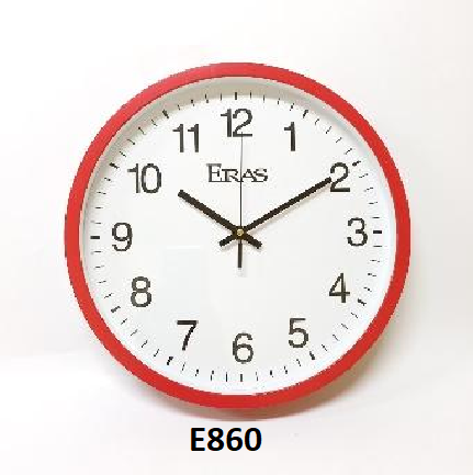 Đồng hồ treo tường, plast, 12 inch ERAS E860 (20) – HIỆU SÁCH MAI