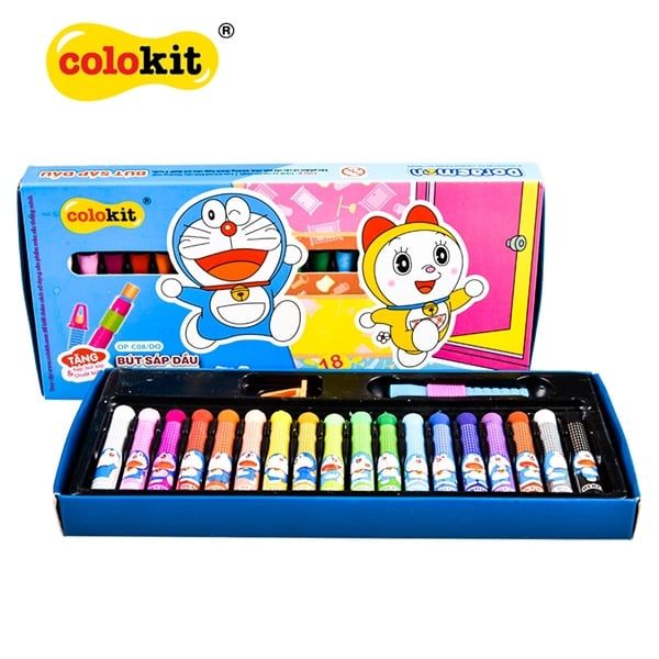 Bút sáp dầu 18 màu Colokit OP-C08/DO (5/120) – HIỆU SÁCH MAI