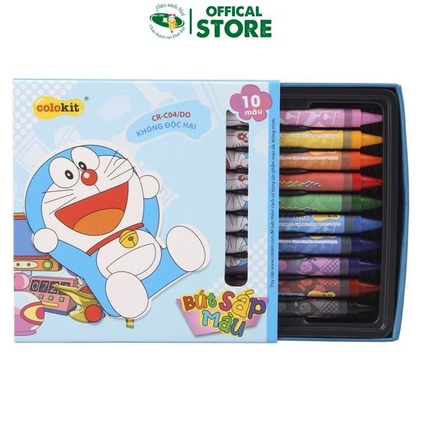 Bút sáp 10 màu Colokit CR-C04/DO (10/160) – HIỆU SÁCH MAI