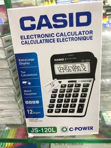 Máy tính Casio JS-120L 12 số – HIỆU SÁCH MAI