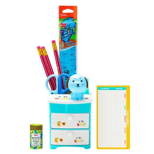 Bộ dụng cụ HS túi treo (7 món) Deli EH452 (1/12/48) – HIỆU SÁCH MAI