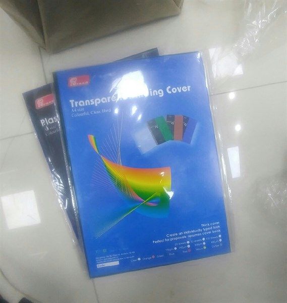 Bìa mika màu A4 Grand (XB,XL,Đỏ, Vàng, Cam, Nâu) – HIỆU SÁCH MAI