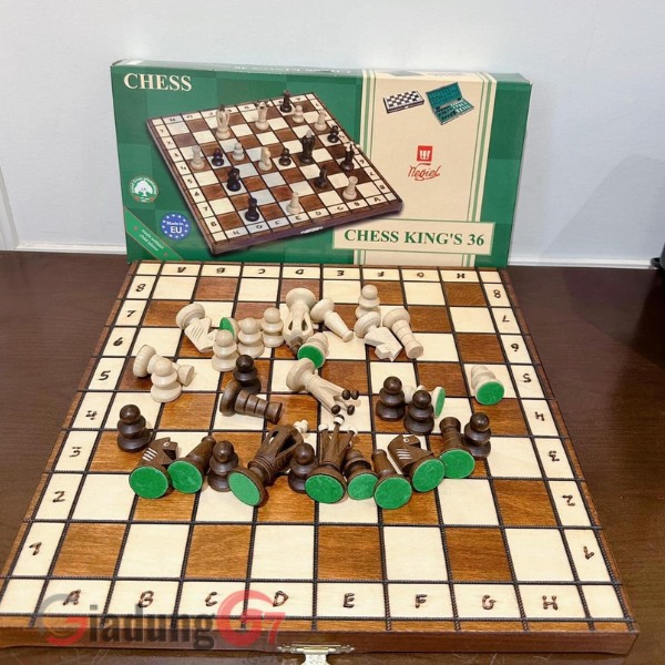 Bộ cờ vua thủ công Chess King's 36 - Made in EU