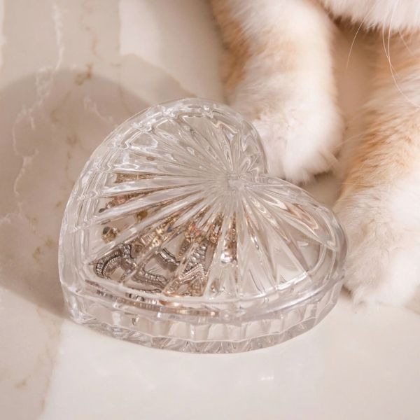 Hộp đựng trang sức trái tim Bohemia 11cm