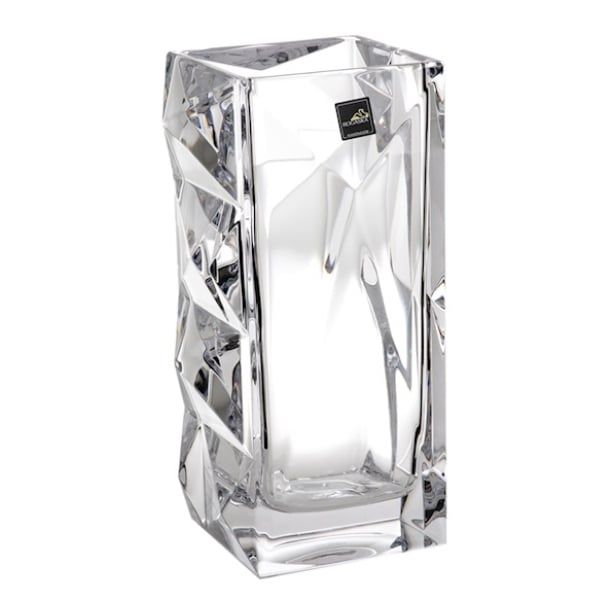 Lọ hoa Rogaska Crystallization 26cm pha lê cao cấp tạo hình thủ công