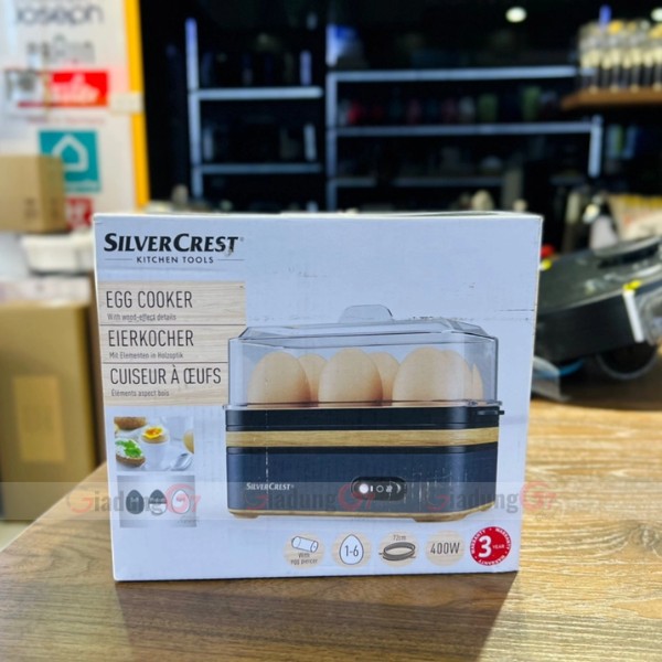Máy hấp trứng Silvercrest 400B1 luộc 6 quả trứng với 3 chế độ