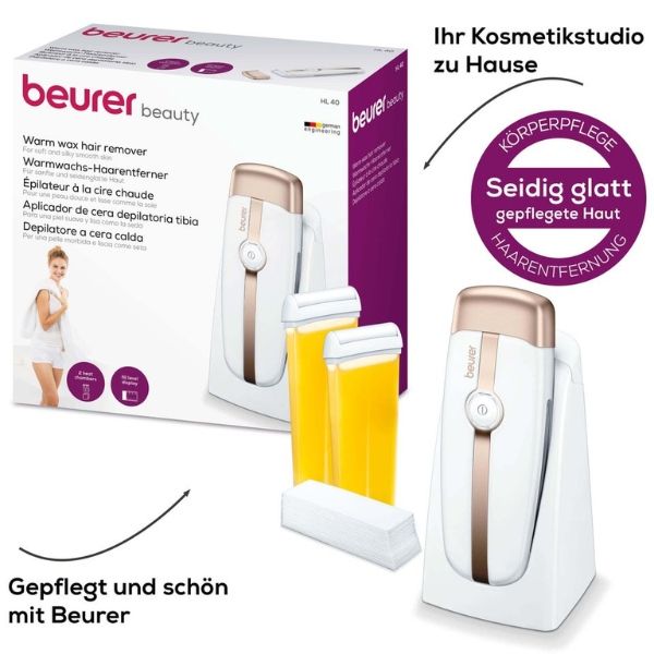 Máy wax lông dùng sáp Beurer HL40 kèm 2 hộp sáp 50g