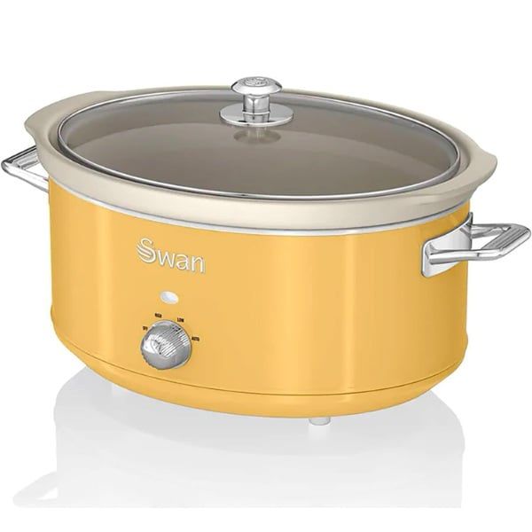 Nồi nấu chậm Swan Retro 3,5L với 3 cường độ chỉnh nhiệt