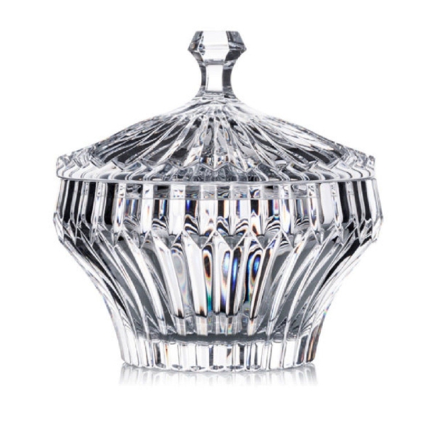 Thố pha lê Rogaska Crown Jewel 12cm có nắp