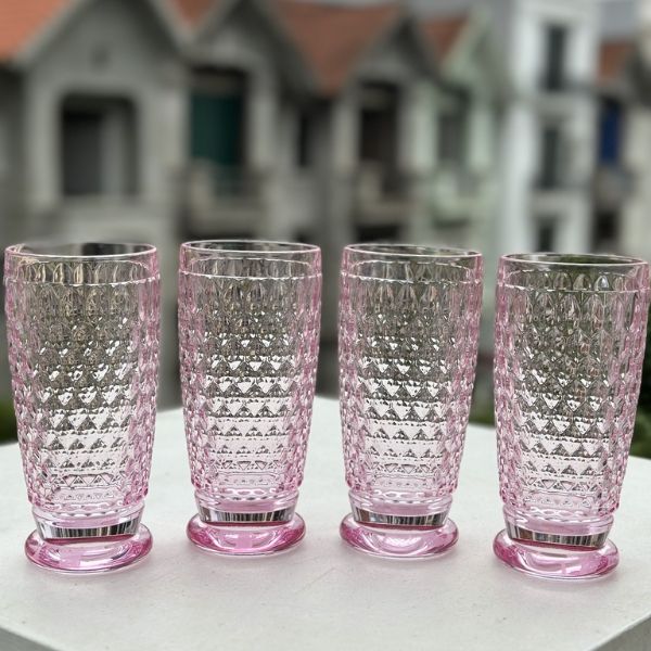 Set 4 cốc Villeroy & Boch Boston Highball 400ml hồng