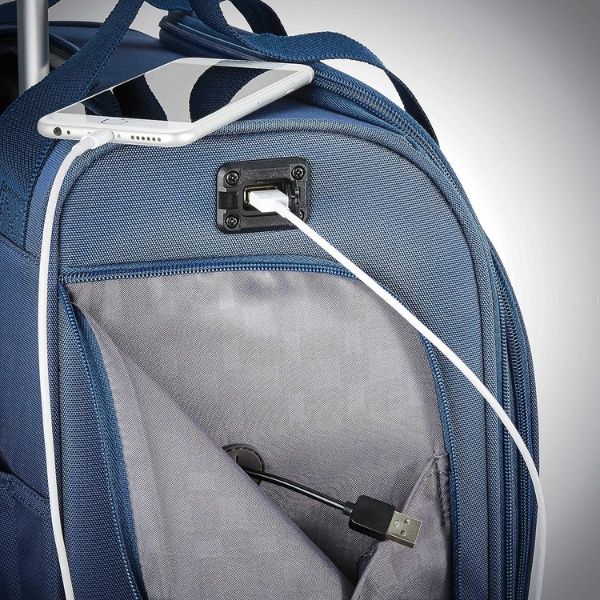 Vali kéo Samsonite Spinner Underseater cổng USB (Xanh/Đen/Tím)