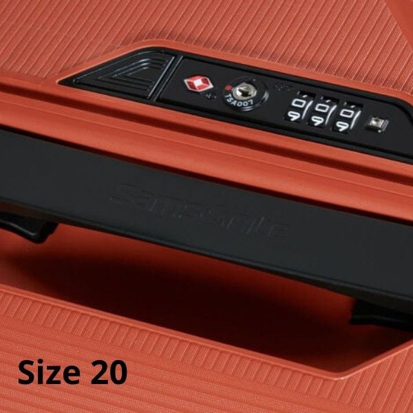Vali Samsonite Magnum ECO khóa ngầm màu cam (Size 20)