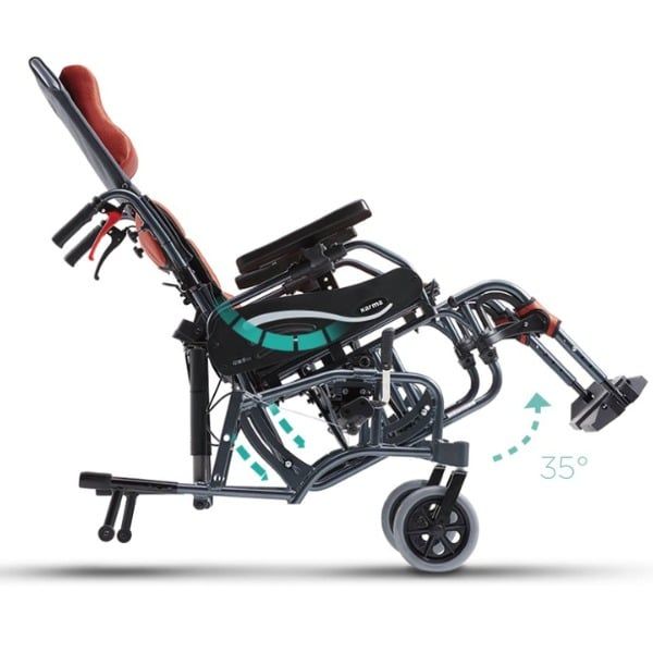 Xe lăn Karma VIP-515 chất liệu nhôm siêu nhẹ, có thể gấp gọn