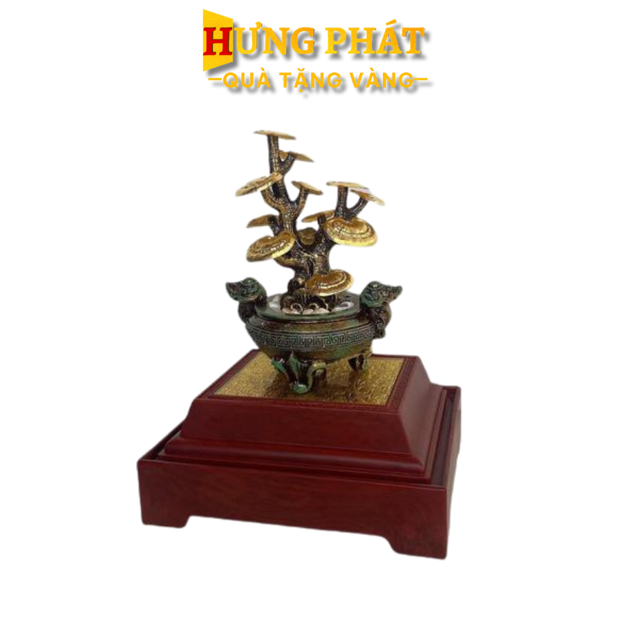 Cây Linh Chi Dát Vàng 24K - QUÀ TẶNG VÀNG HƯNG PHÁT