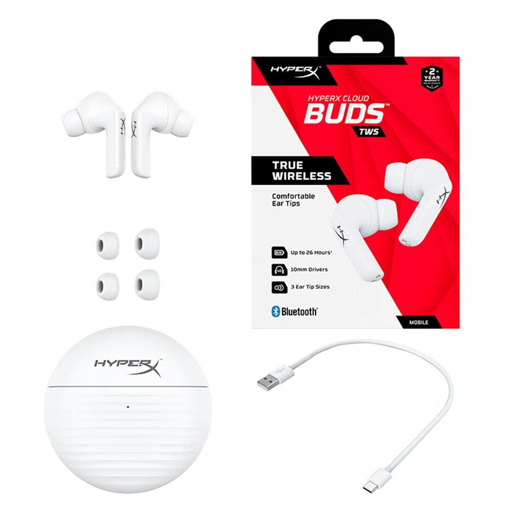 Tai nghe HyperX Cloud Buds TWS - True Wireless White – Playzone