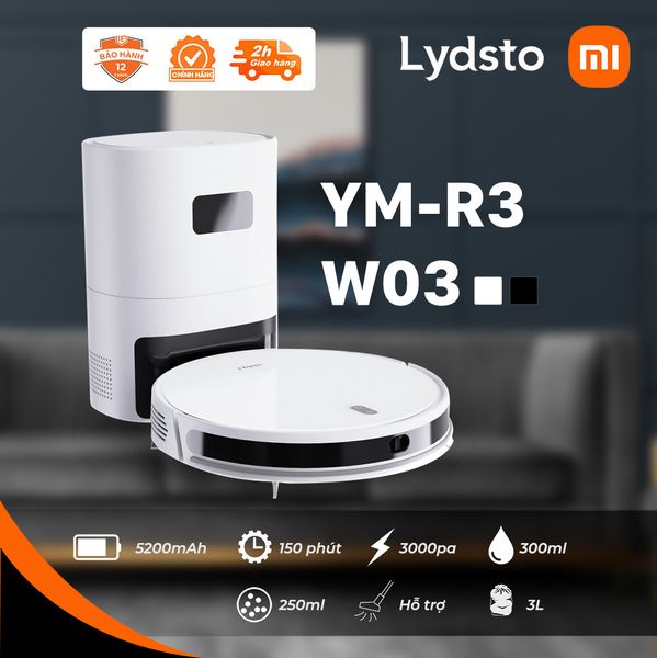 Robot hút bụi khô và ướt đa năng Lydsto-YM-R3-W03/B03 bản Quốc Tế ...