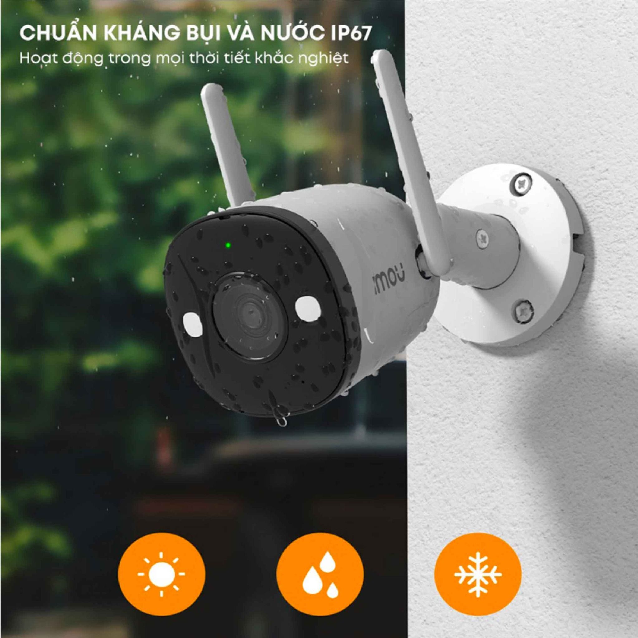 Camera Wifi IMOU ngoài trời 4MP 2K Bullet IPC-F42P-D - Komex Digital