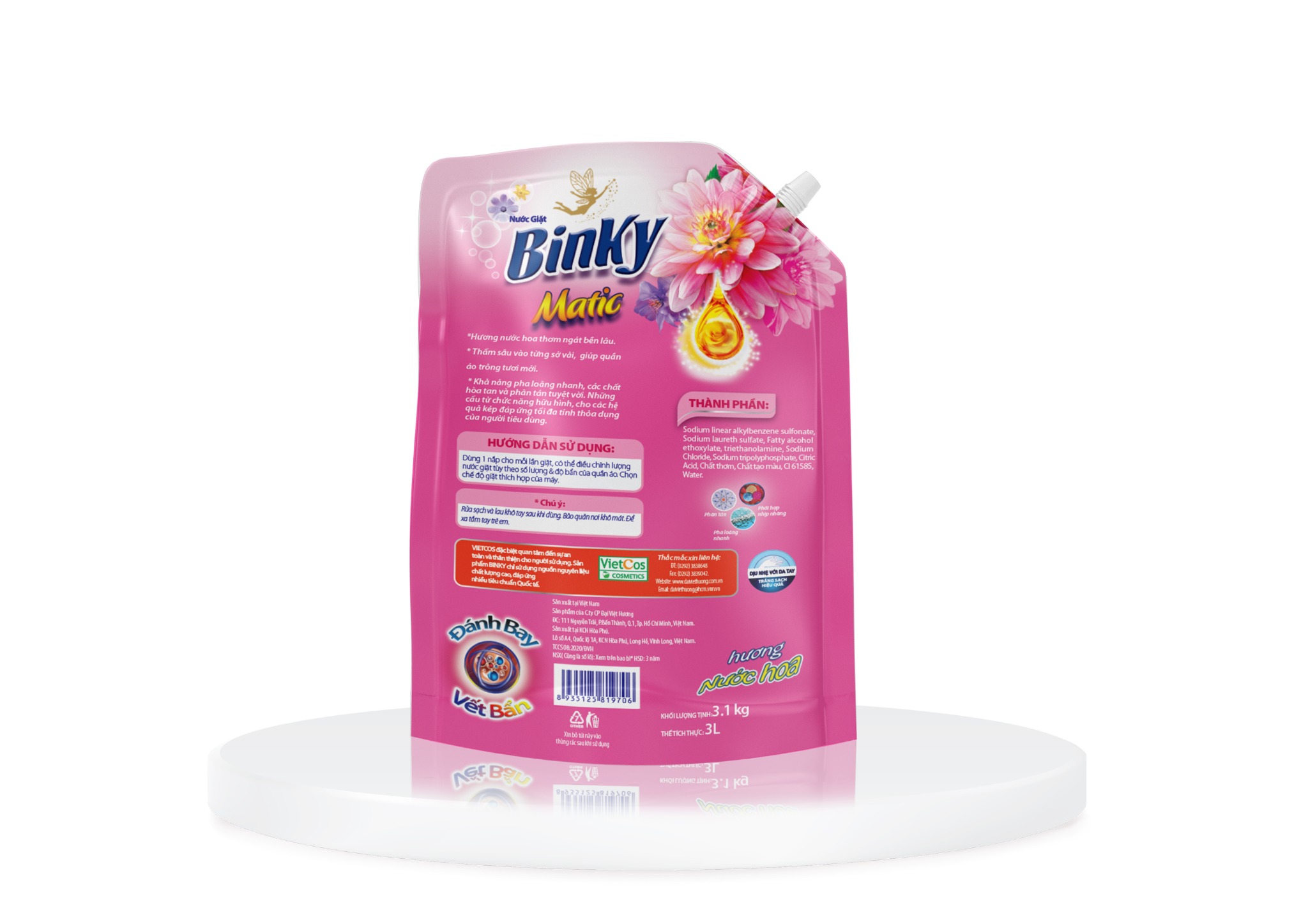 Nước Giặt Binky Matic - Hương Nước HoaTúi Nước Giặt Binky - Hương Nước ...