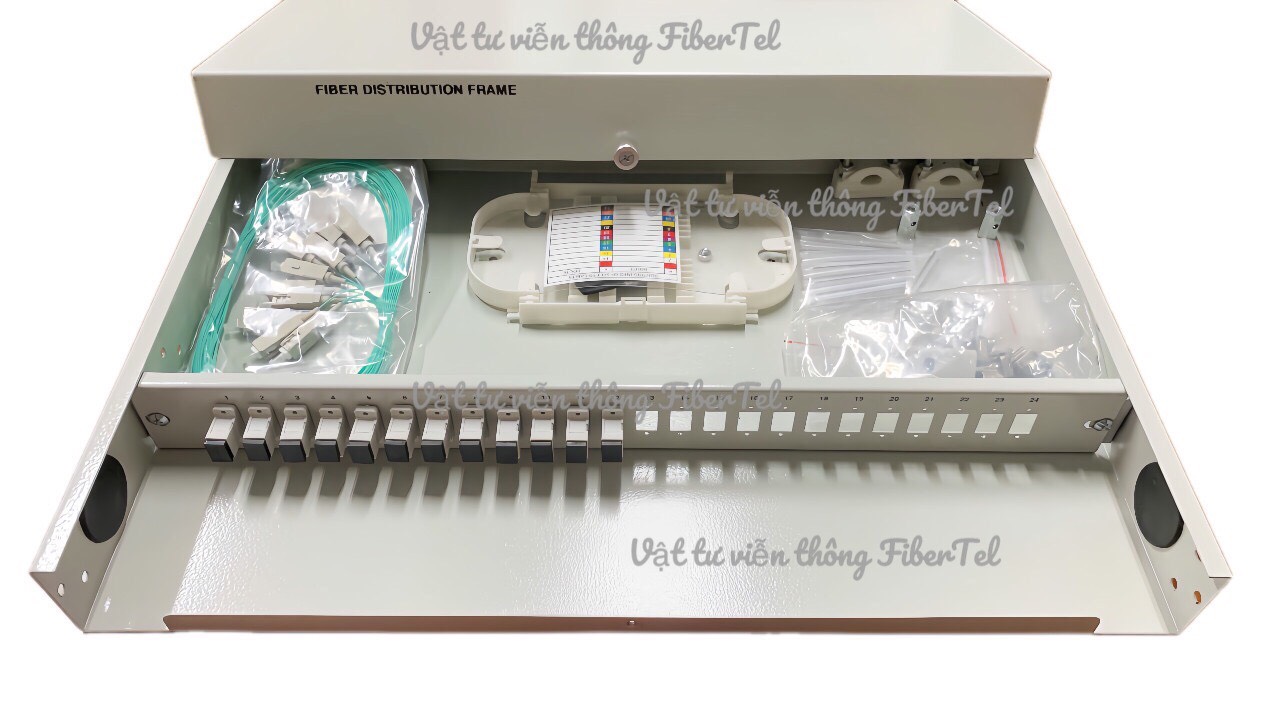 ODF 12Fo indoor sắt chuẩn SC / OM3 MM – FiberTel
