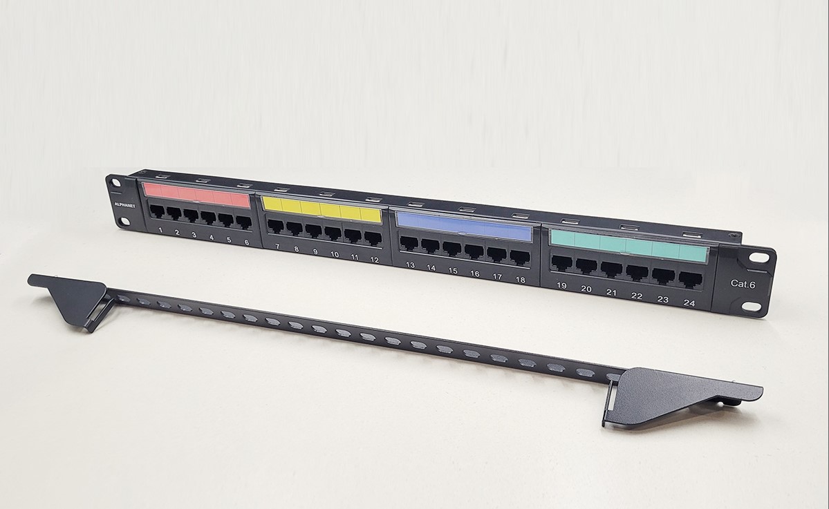 Alphanet patch panel cat6 24port, empty - 1U 24-Ports Unshielded RJ45 ...