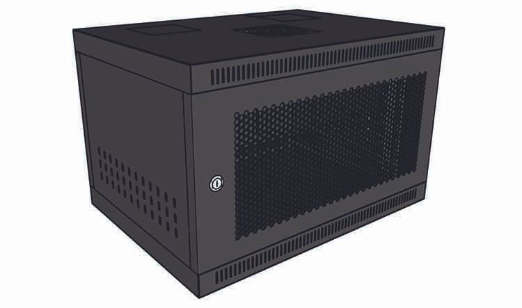 TỦ RACK 6U SÂU 400 (TREO TƯỜNG) – FiberTel