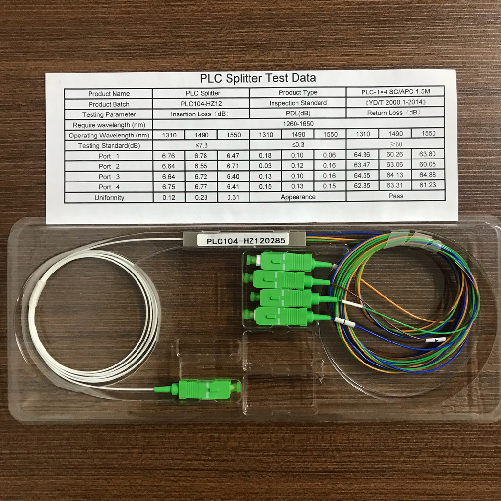 Bộ Chia Quang PLC Mini 1x4 SC / APC – FiberTel