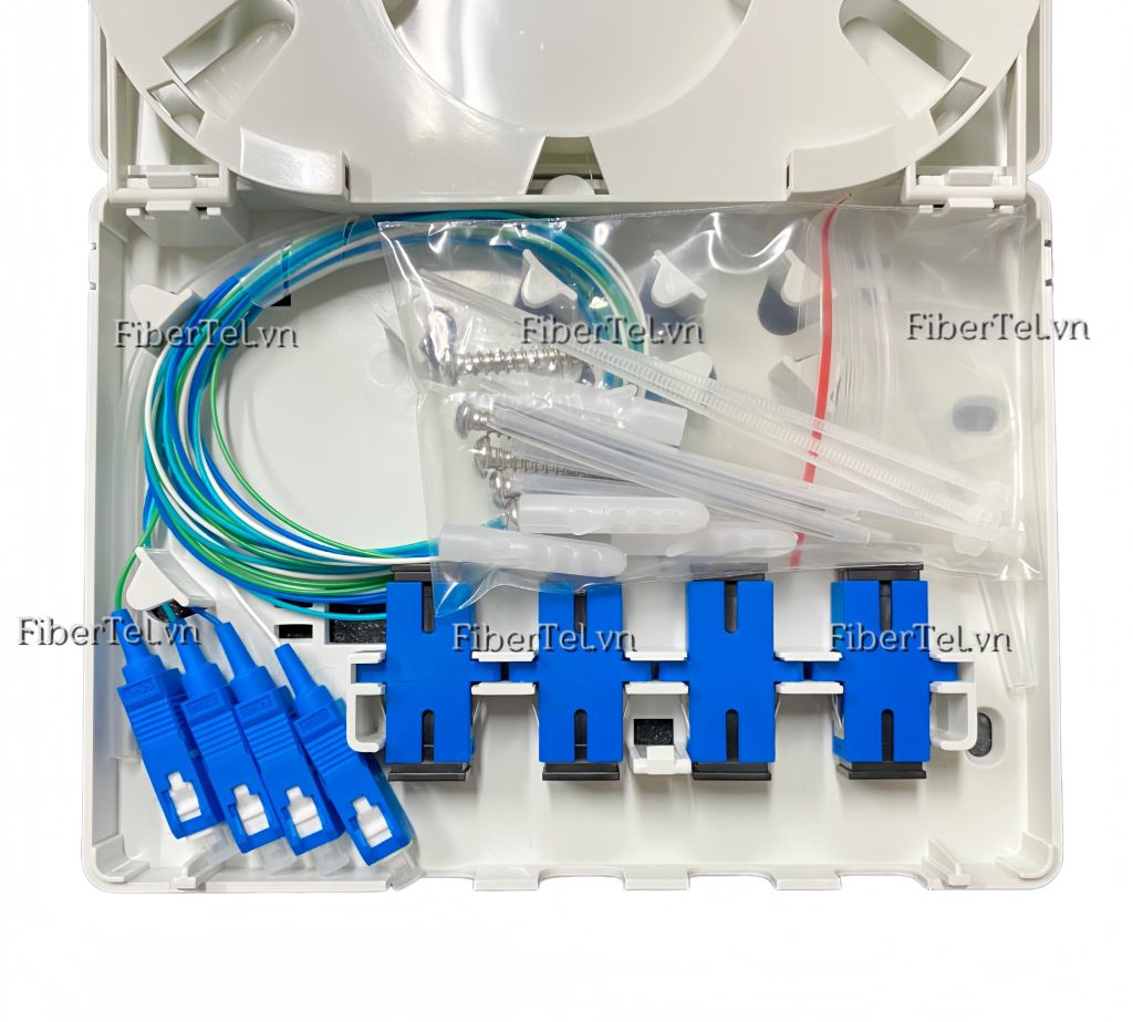 Vỏ Hộp Phối Quang Nhựa ODF Mini 4FO Indoor – FiberTel