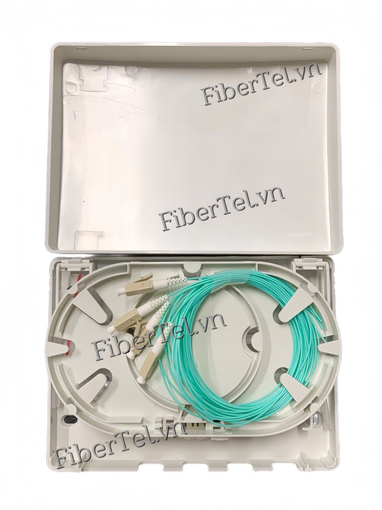 Hộp Phối Quang Nhựa ODF Mini 4FO LC/OM3 Indoor – FiberTel