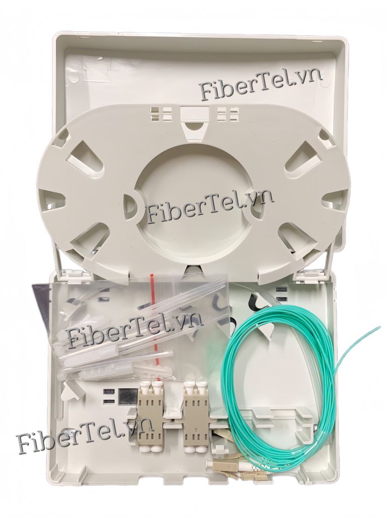 Hộp Phối Quang Nhựa ODF Mini 4FO LC/OM3 Indoor – FiberTel