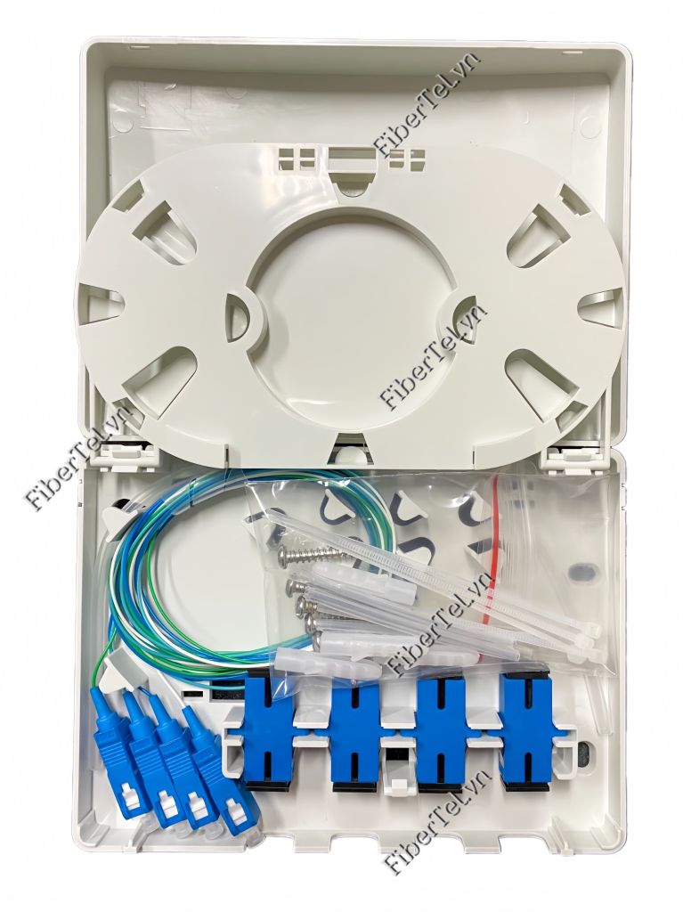 Vỏ Hộp Phối Quang Nhựa ODF Mini 4FO Indoor – FiberTel