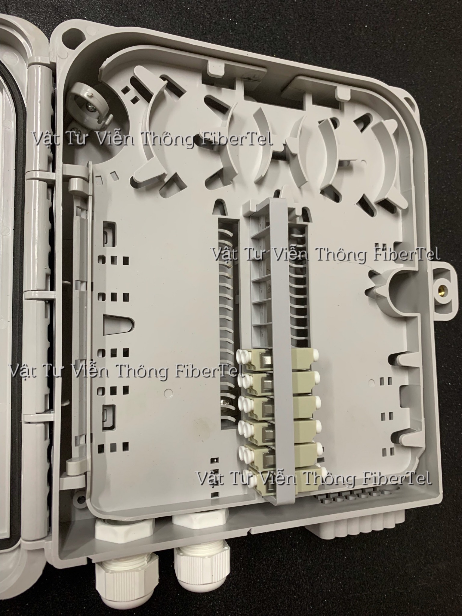 Hộp Phối Quang ODF Nhựa 12FO LC/OM3 Outdoor – FiberTel