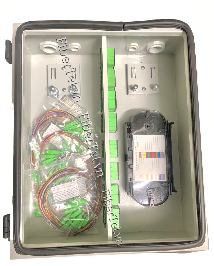 ODF 48FO Outdoor sắt chuẩn SC ( single mode, simplex Full phụ kiện ) – FiberTel