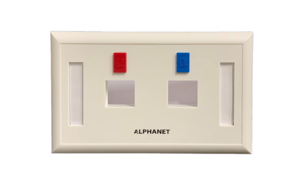 Alphanet Faceplate US Keystone 1 cổng – FiberTel