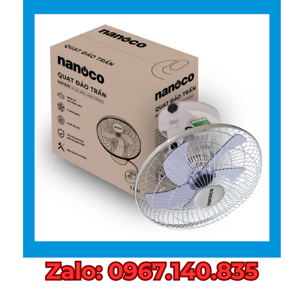 Quạt đảo trần Nanoco NOF1609 - 5 cánh, sải 40, công suất 47W