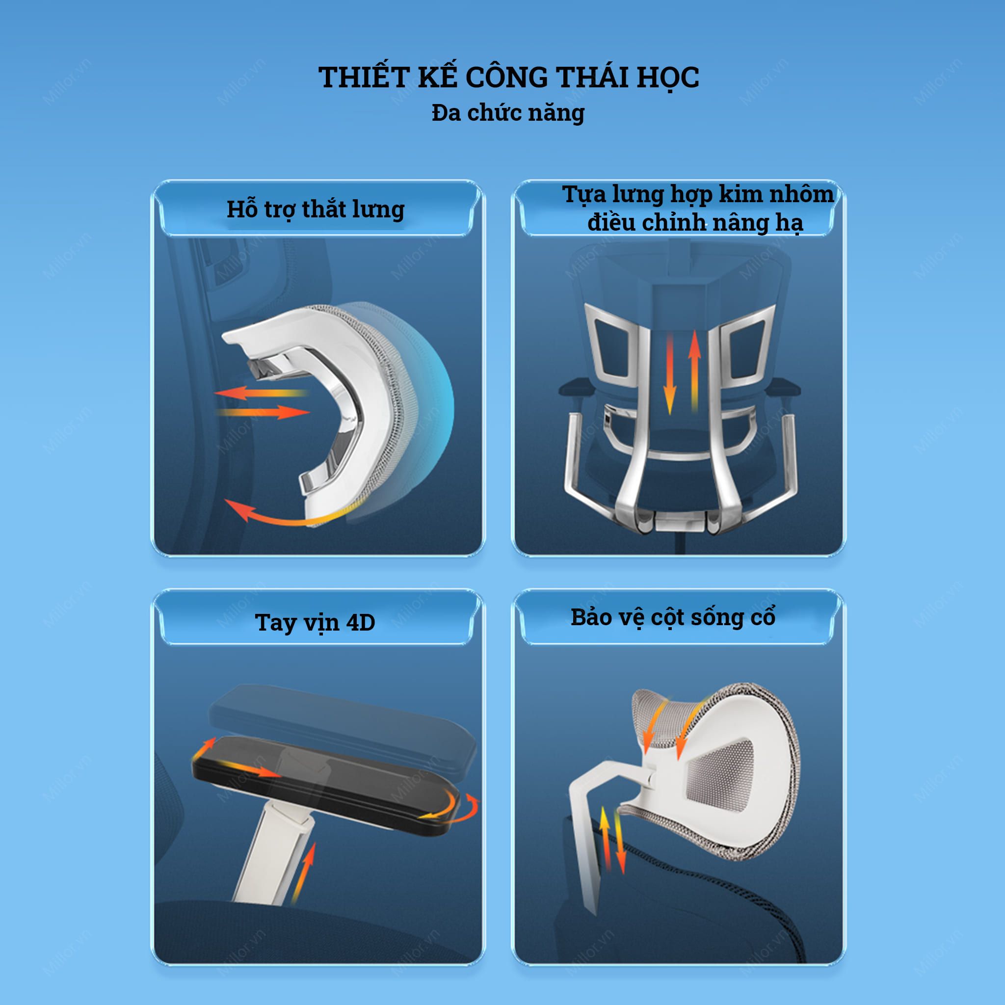 Ghế Ergonomic Gaming M0 Fly Max - Nhập Khẩu Cao Cấp – Millor.vn