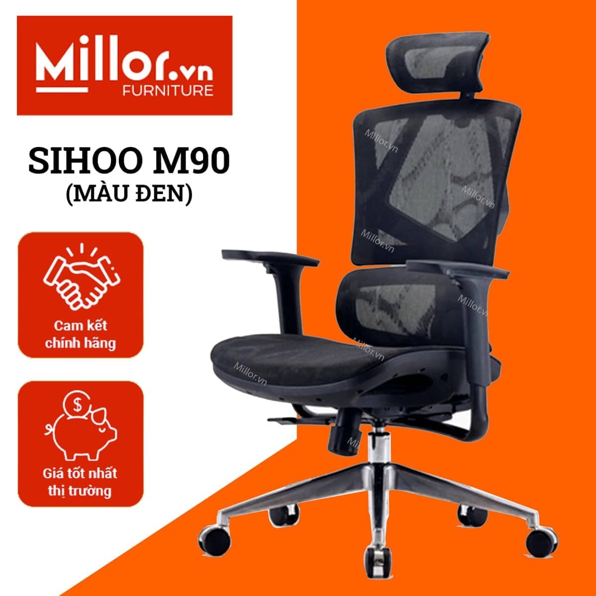 Ghế Công Thái Học Sihoo Ergonomic M90 - Chính Hãng Giá Rẻ – Millor.vn