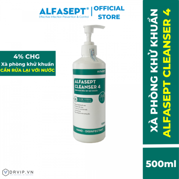 Dung dịch xà phòng rửa tay sát khuẩn Alfasept Cleanser 4 – Cửa hàng Dr ...
