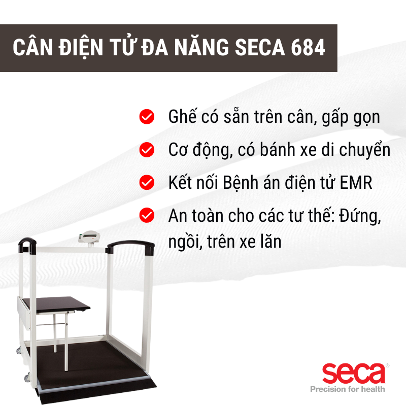 Cân điện tử dạng mặt phẳng có dốc lên cho xe lăn SECA 684 – Cửa hàng Dr ...